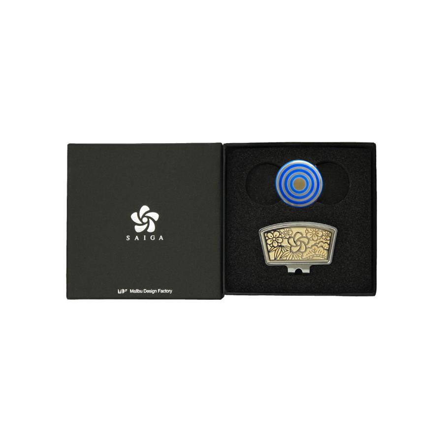 彩華-SAIGA-KS048 九谷焼ボールマーカー 越田秀平【蛇の目／青金（じゃのめ／あおきん）】 : 加賀百万石プラザ - 通販 - Yahoo!ショッピング