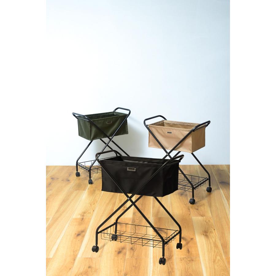 東谷 フォールディング バスケットワゴン MIP-83GR グリーン W52.5×D35×H66 : かがやき屋 - 通販 - Yahoo!ショッピング