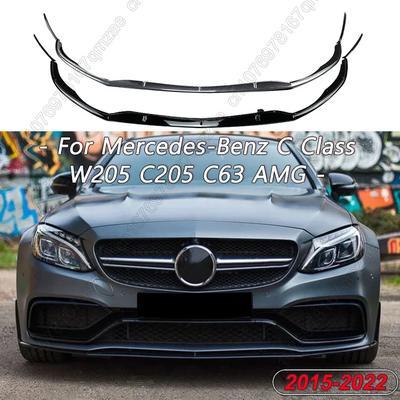 メルセデスベンツ Cクラス W205 C205 C63 AMG 2015-2022 フロントバンパーリップディフューザースポイラーボディキット 改造 ABS ブラック : code ...