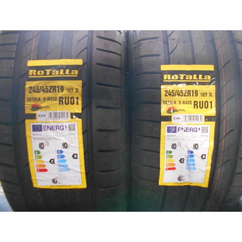 VEURO 【中古タイヤ】245/45R19 102W RoTaLLa SETULA S-RACE RU01 10分山×2本 レクサスLS ...
