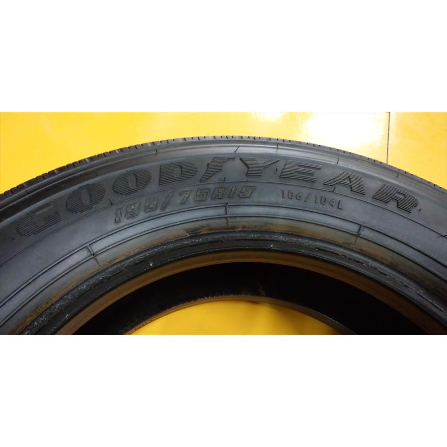 N-0864【中古タイヤ】185/75R15 106/104L LT GOODYEAR G223 8分山 1本 カムロード ハイエース ☆ ...