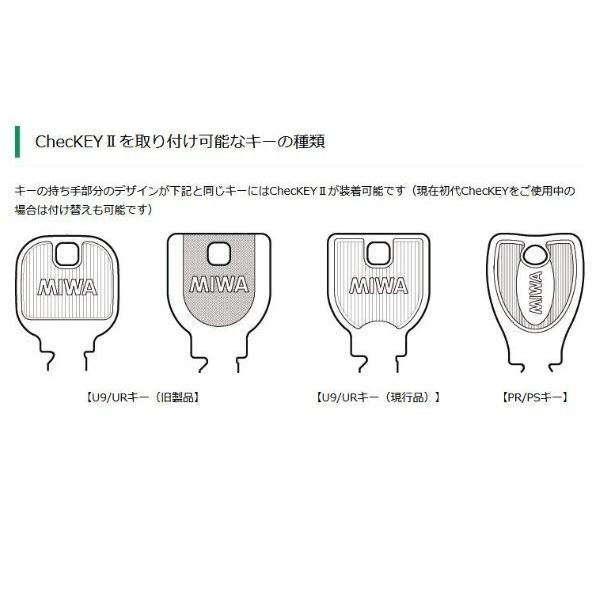 MIWA ChecKEY II/チェッキー2 キーキャップ ホワイト : かぎの蔵屋 - 通販 - Yahoo!ショッピング