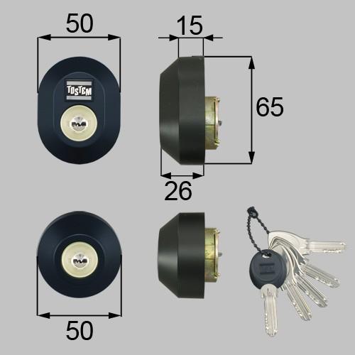 TOSTEM【トステム】 MIWA交換用 DNシリンダー(PSシリンダー) 2個同一 刻印： QDD835 ・ QDC18 QDC19 ブラック色 : 鍵のプロショップ - 通販 ...