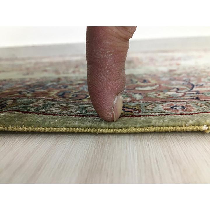 玄関マット シルク 中国段通 約62.5×93cm 260段 グリーン系 dt 玄関マット シルク 中国段通 約62.5×93cm 260段 グリーン系 dt
