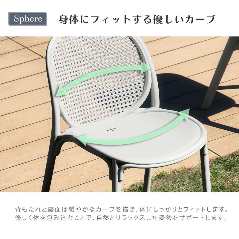 KAGUWORLD ガーデンテーブルセット 雨ざらし 屋外 プラスティック 4人用 5点 ラタン調 チェアー 幅71 対候性 軽量 テラス おしゃれ モダン スフィア : 家具通販 ...