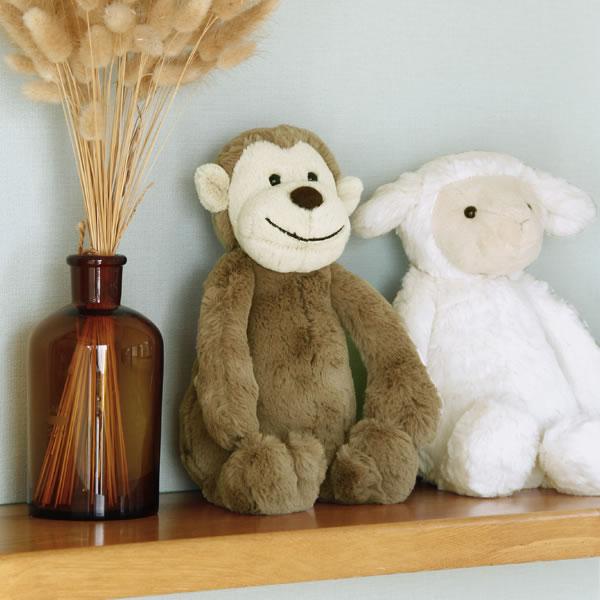 JELLY CAT（ジェリーキャット） Bashful Monkey Medium（バシュフル モンキー ミディアム）ぬいぐるみ サル ...