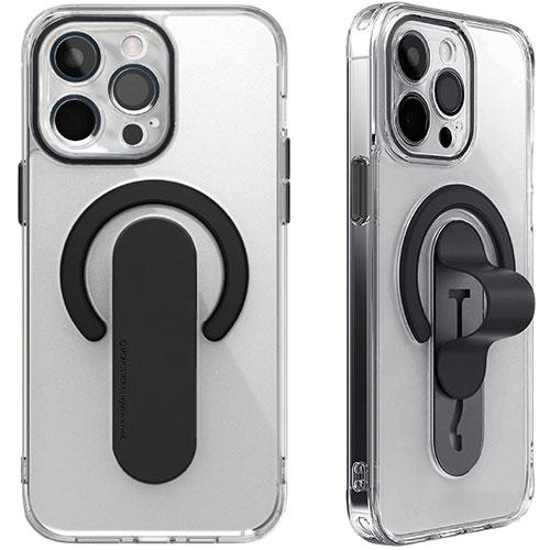 momo stick モモスティック Mag Grip レンズガード一体型クリアケース for iPhone 15 Pro Max ブラック ...