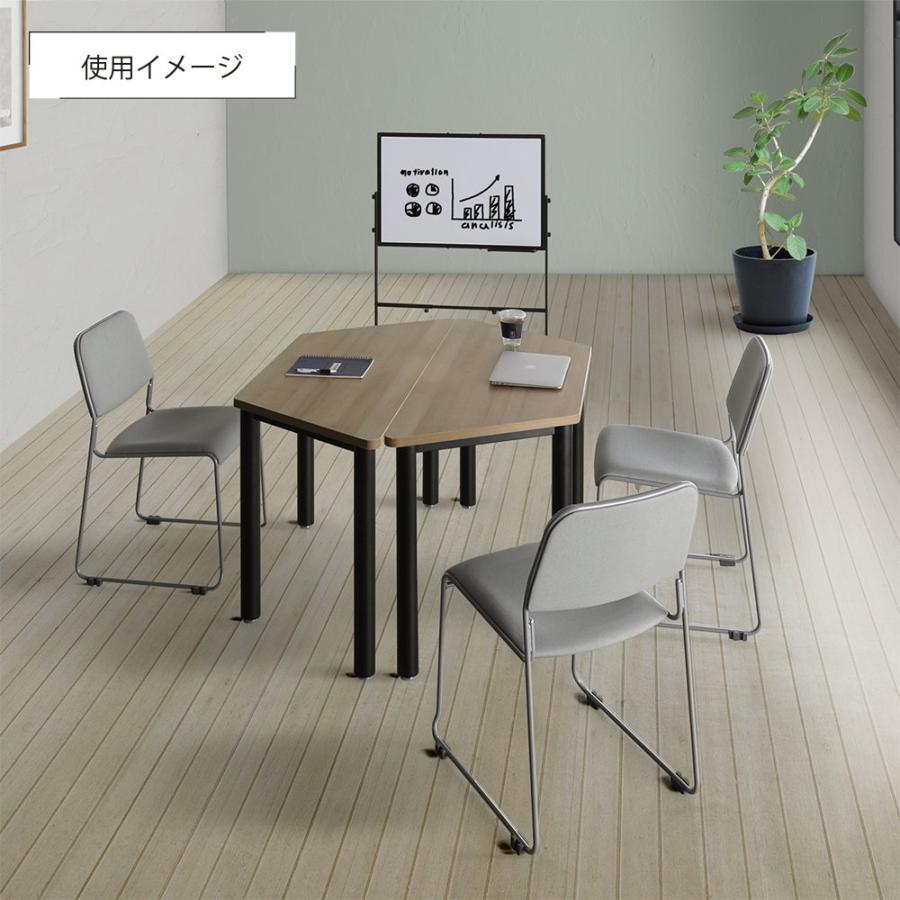 カグクロ ALetto（アレット）台形テーブル W1300 D520 H720 会議用テーブル 会議机 長机 ミーティングテーブル アジャスター付き アッシュウッド 法人宛限定 ALT ...