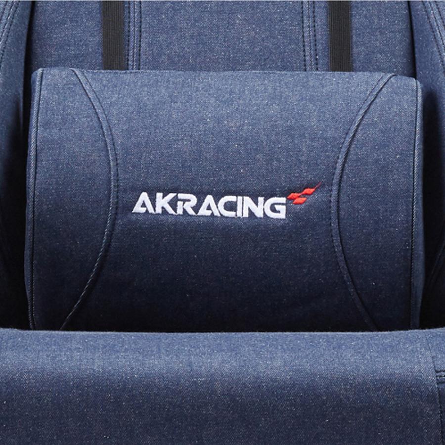 AKRacing Premium Denim ゲーミングチェア W700 D660 H1305-1370 肘付き デニム生地 PCチェア 代引不可 テレワーク応援 BT-AG7634 個人宅配 ...