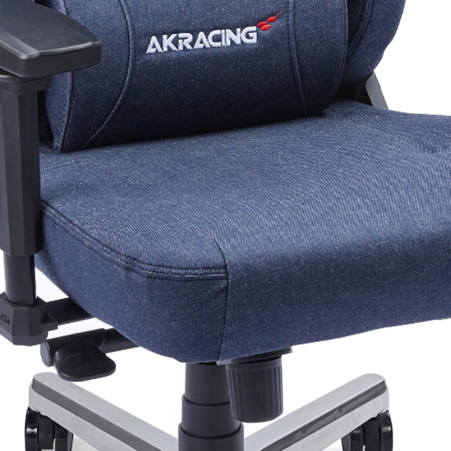 AKRacing Premium Denim ゲーミングチェア W700 D660 H1305-1370 肘付き デニム生地 PCチェア 代引不可 テレワーク応援 BT-AG7634 個人宅配 ...