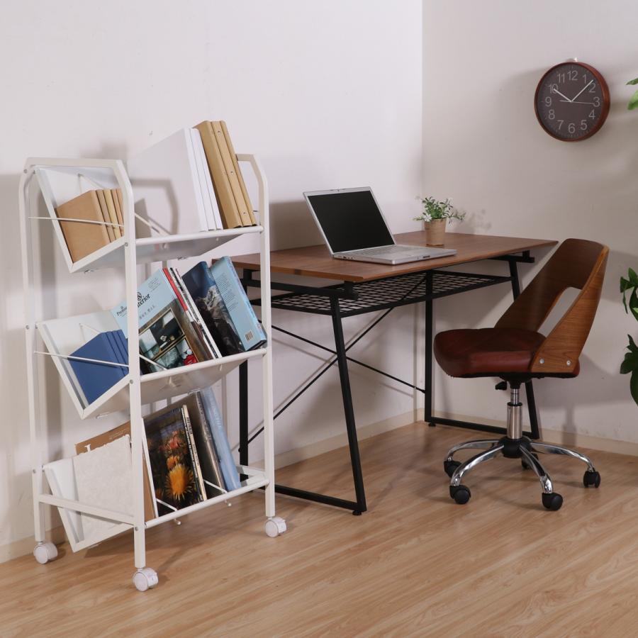 不二貿易 ホワイトファイルワゴン 3段傾斜タイプ W550 D400 H1120 ワゴン デスク周辺用品 キャスター付き 雑誌収納 代引不可 テレワーク応援 FB-TG-3 個人宅配送費込B ...