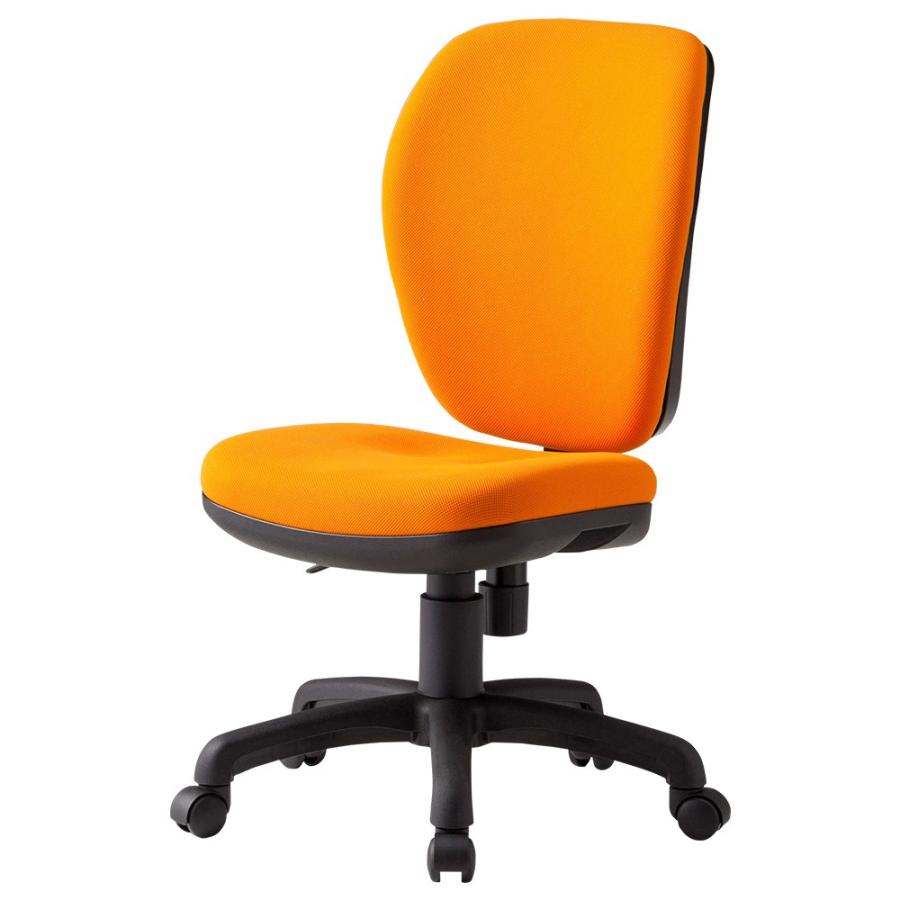 ビジネスチェアFST77 ハイバックタイプ 肘無し W445 D630 H900-990 オフィスチェア オレンジ/モスグリーン/ネイビー ...