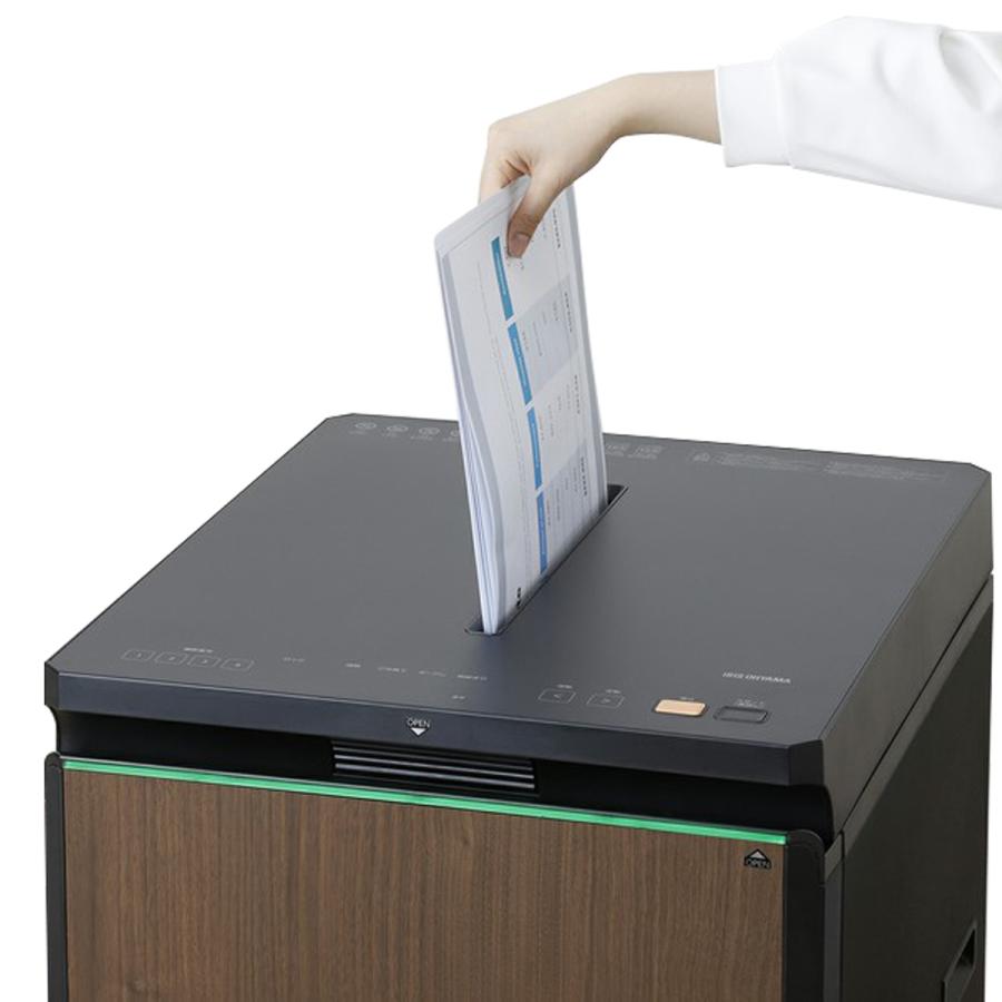 A3オートフィードシュレッダー W510 D600 H910 約100L A3用紙 A4用紙 クロスカット オートリバース キャスター付き 代引不可 法人宛限定 IR-AFS3350C ...