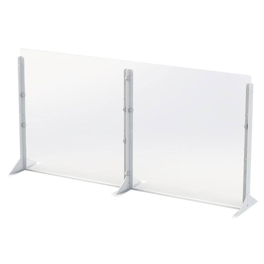 ナカバヤシ デスクトップパーテーション W900 D262 H602/652/752 半透明タイプ 高さ3段階調整可 アルコール系消毒可 ミルキーホワイト 代引不可 法人宛限定 NB ...