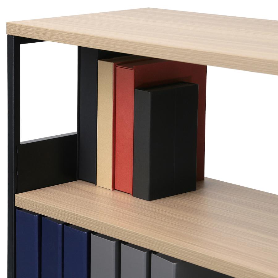 カグクロ 2段オープンラック PLDシリーズ W800 D400 H830 A4収納 収納ラック 収納棚 オフィス収納棚 アジャスター付き 法人宛限定 PLD-0830R SDS : オフィス ...