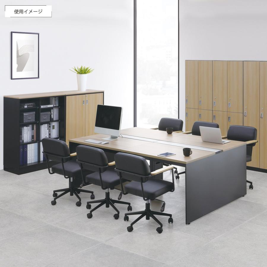 カグクロ フリーアドレス用デスク PLDシリーズ W3600 D1400 H720 会議用テーブル 会議机 机 テーブル アジャスター付き 配線カバー付き 法人宛限定 PLD-3614 ...