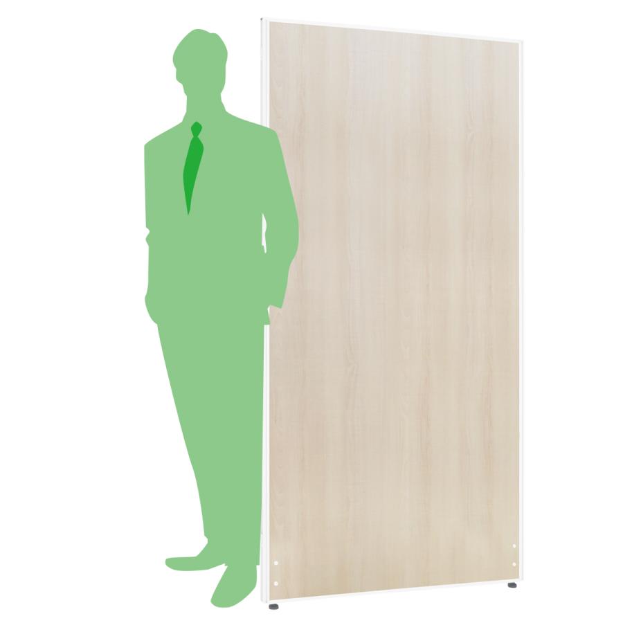 木目調ローパーテーション ホワイトフレーム H1800 W900 パーティション オフィス 事務所 パネル 衝立 おしゃれ 木目 連結 ライトウッド 法人宛限定 PW0918-WH ...