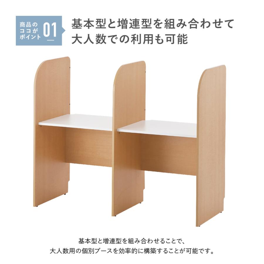 アール・エフ・ヤマカワ PCブースデスク 背板無し 基本型 W736 D600 H1200 キャレルデスク 学習机 塾 習い事 アジャスター付き 個別ブース 代引不可 法人宛限定 RY ...