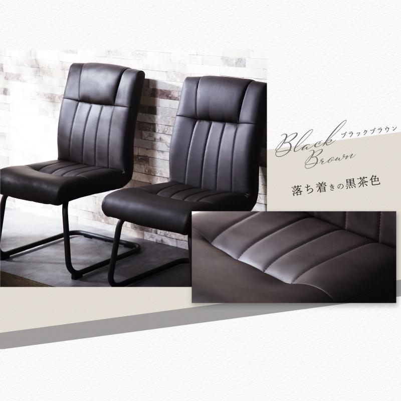 KAGUWORLD ダイニングチェア 2脚セット おしゃれ 高級感 PUタイプ 椅子 黒脚 食卓用 モダン カンティレバー ハイバック シンプル レザー カフェ トゥール : 家具RUSH ...