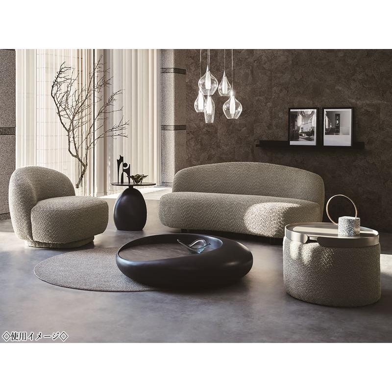 ソファ 背なし スツール 腰掛け オットマン 足置き台 リビングソファ 幅60cm 丸型 円型 ファブリック 布張り グレー 灰 CH-0724 : カグロー Yahoo!店 - 通販 ...