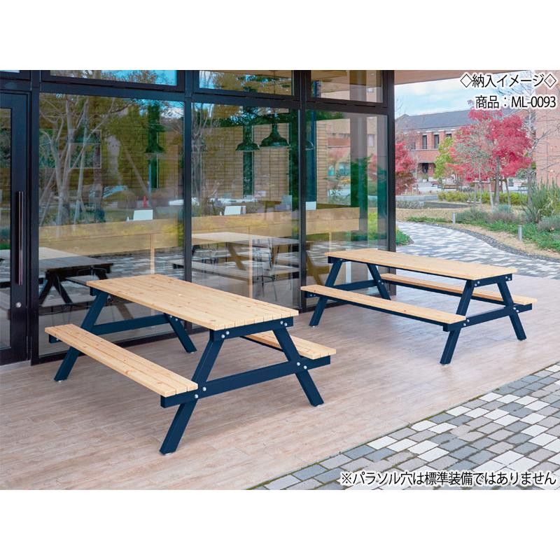 テーブルベンチ 椅子付テーブル 長椅子 いす アウトドアベンチ ガーデン用 屋外用 椅子 イス リサイクル 再生木材 ML-0092 : カグロー Yahoo!店 - 通販 - Yahoo ...