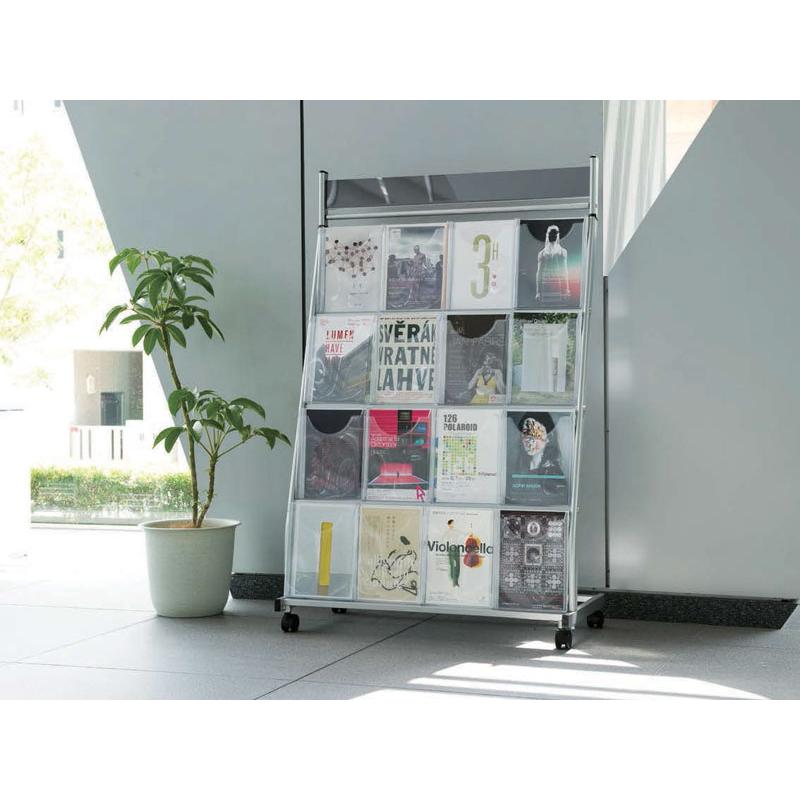 パンフレットケース 書類ケース オフィスアクセサリー 収納家具 オフィス家具 4列4段 NO-0113 : カグロー Yahoo!店 - 通販 - Yahoo!ショッピング