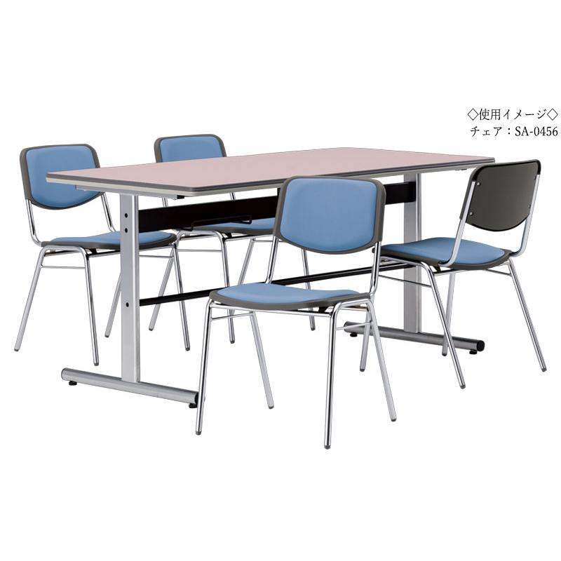 4脚セット ミーティングチェア 食堂イス スタッキングチェア 多目的イス ワイドサイズ クロームメッキ ビニールレザー張り SA-0458 : カグロー Yahoo!店 - 通販 ...
