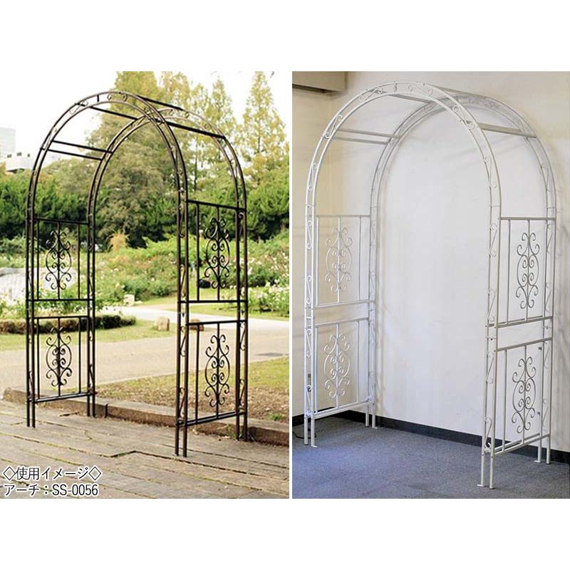 アーチ アイアンアーチ ガーデンアーチ フラワーアーチ プランター支柱 家庭菜園 外構 幅137cm 高さ213cm ブロンズ ホワイト アンティーク SS-0056 : カグロー Yahoo ...