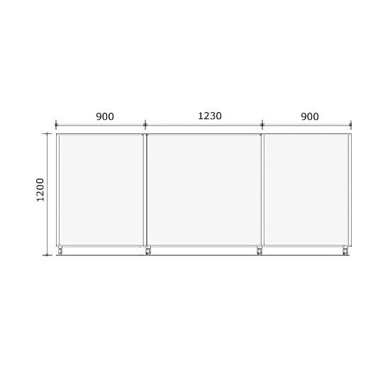 KOKUYO コクヨ SN-SP123 パネルスクリーン Sシリーズ 全面パネル 3連 W(900+1230+900)H1200 : カグ ...