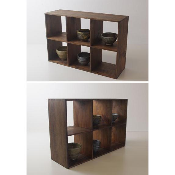 【手造り家具工房楽製】 自慢のコレクションを飾ろう！ぐい呑みシリーズ！地松使用！2-3ぐいのみディスプレイ 6マス : 家具ストアー - 通販 ...