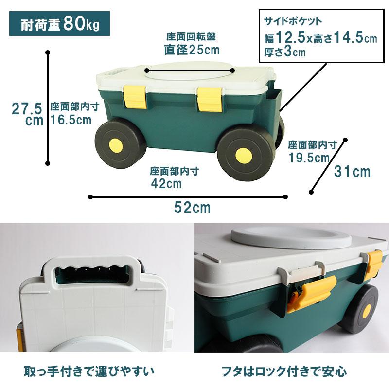 農作業 椅子 回転盤付き 腰掛け 車輪付き ガーデニングカート 便利 座れる ガーデンカート 畑仕事 作業カート 横移動 台車 収納 キャリー : KAGUWASHIKI - 通販 ...