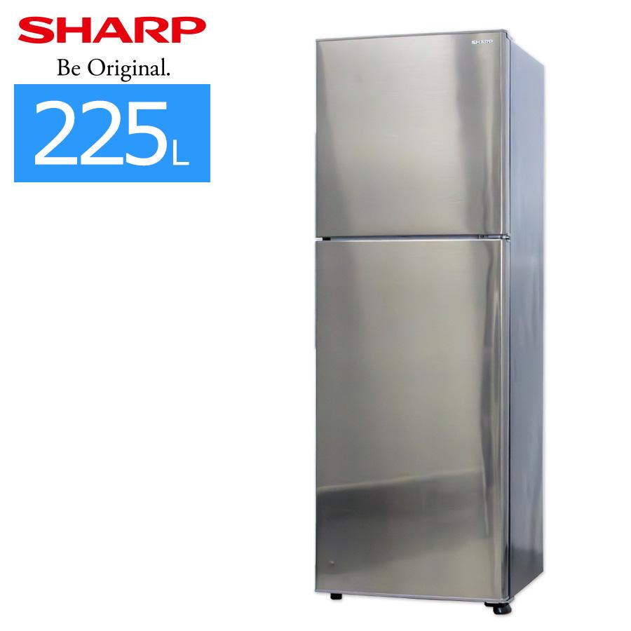 中古/屋内搬入付き SHARP 2ドア冷蔵庫 225L 長期90日保証 22-23年製 SJ-D23J-S メタルシルバー クルリポンアイスメーカー ファン式 右開き/メタルシルバー/美品 ...