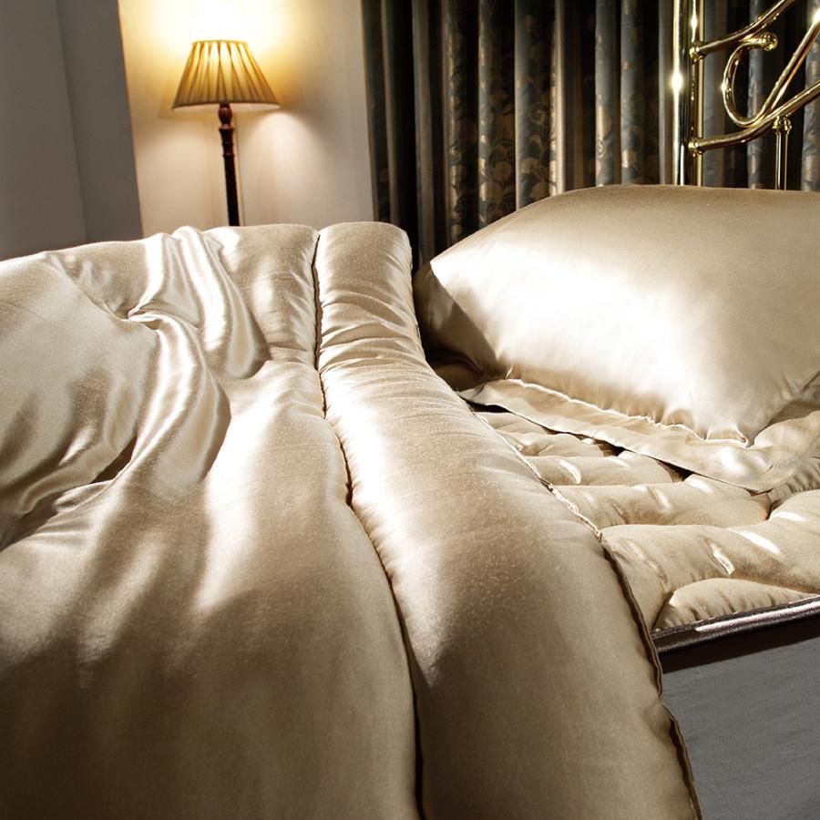 ディーブレス SILK SKIN THE GOLD 2 肌掛けふとん S(シングル) ピンクゴールド : 快眠博士Yahoo!店 - 通販 - Yahoo!ショッピング