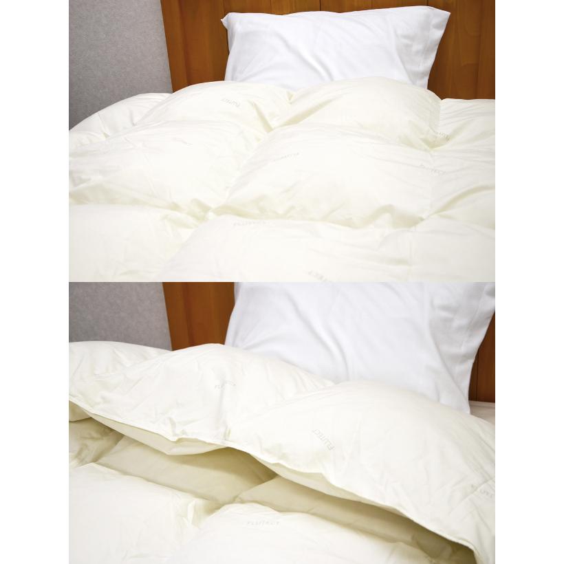 抗ウイルス加工 フルテクト 羽毛合い掛け布団 シングルロング 150×210cm ポーランド産ホワイトマザーグースダウン95％ 0.6kg DP440 掛け布団 合掛け : flutect ...