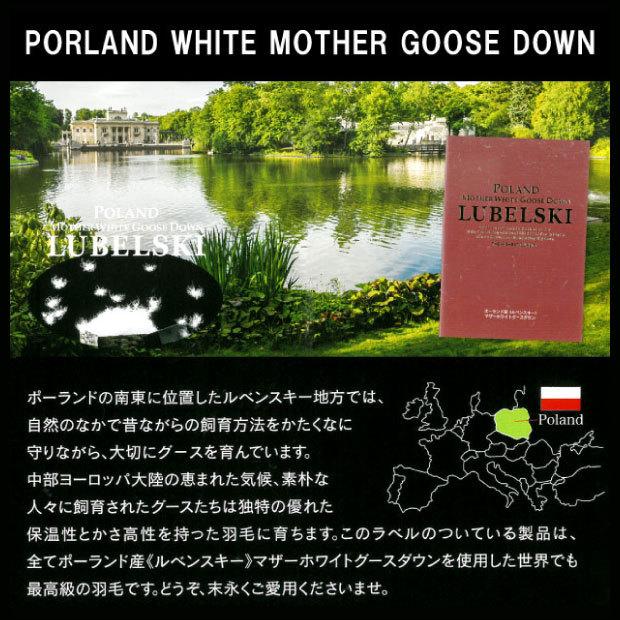 抗ウイルス加工 フルテクト 羽毛合い掛け布団 シングルロング 150×210cm ポーランド産ホワイトマザーグースダウン95％ 0.6kg DP440 掛け布団 合掛け :flutect ...