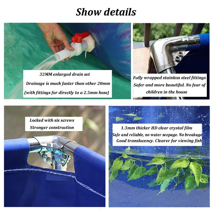 水族館プール池。 透明観賞板?排水弁付き 大型観賞魚水槽水槽 鉄骨