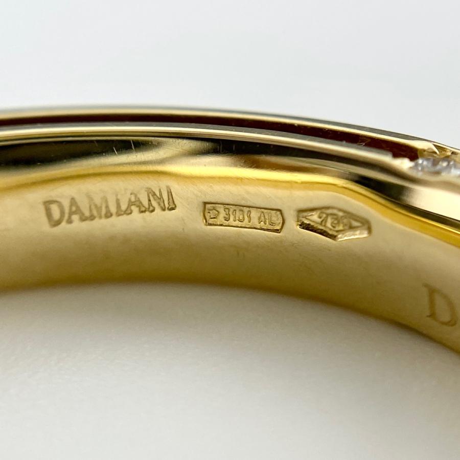 DAMIANI ダミアーニ Damiani Dサイド リング YG イエローゴールド 指輪 メレダイヤ 16号 750 ダイヤモンド レディース 中古 ラッピング可 : リユースセレクト ...