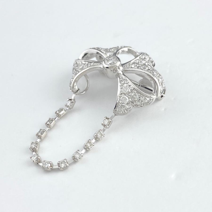 メレダイヤ デザインブローチ ホワイトゴールド ダイヤモンド ブローチ K18 K14 WG レディース 中古 ラッピング可 : リユースセレクトショップバイセル Yahoo!店 - 通販 ...