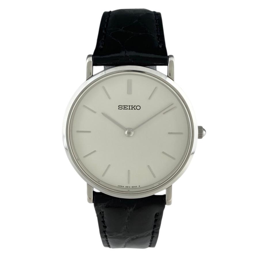 SEIKO セイコー メカニカル SCVL001 6810-8000 腕時計 SS レザー SEIKO セイコー メカニカル SCVL001 6810-8000 腕時計 SS レザー