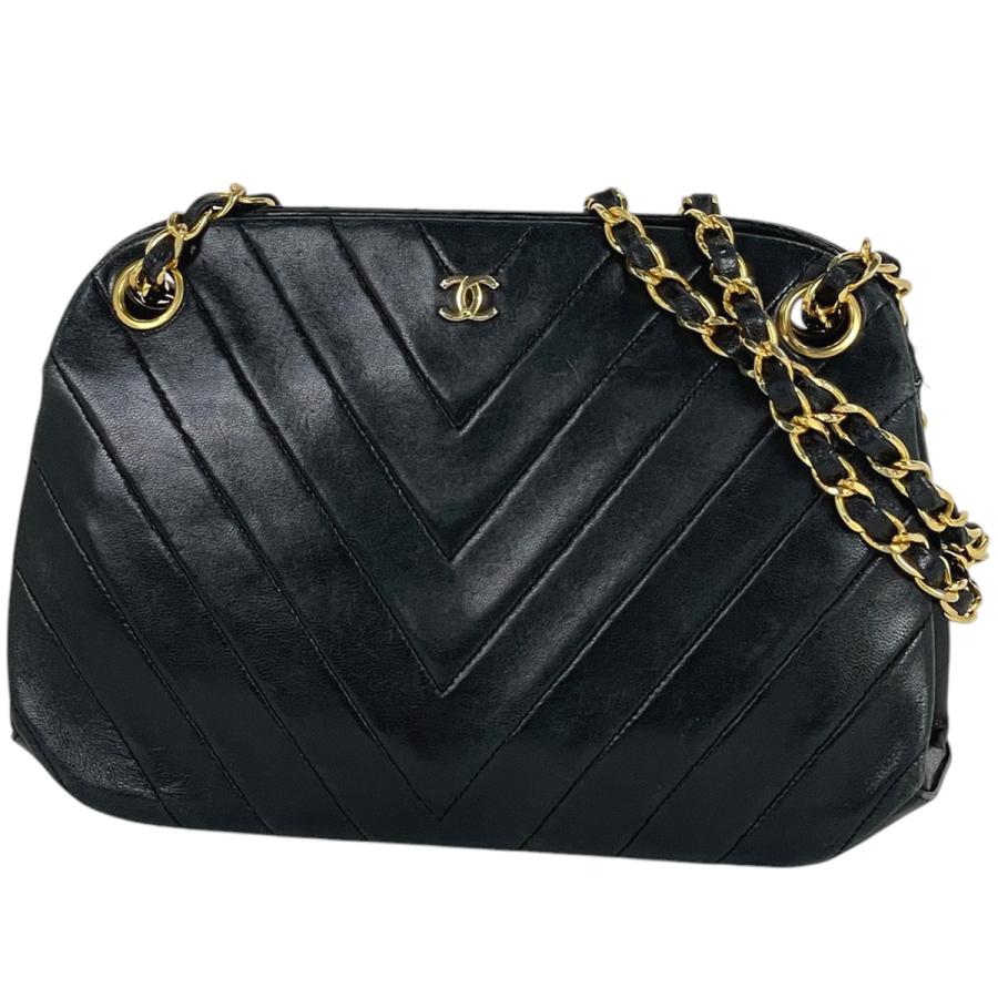 CHANEL シャネル Vステッチ チェーン ショルダーバッグ ココマーク がま口 レザー ブラック レディース 中古 : リユースセレクトショップバイセル Yahoo!店 - 通販 ...