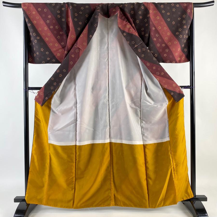 小紋 身丈164.5cm 裄丈67.5cm L 袷 洗える着物 花 斜縞 赤紫 化繊 美品 優品 中古 : 1000074426262 : リユースセレクトショップバイセル Yahoo!店 ...