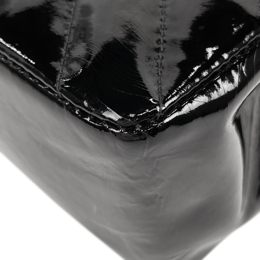 シャネル CHANEL Vステッチ チェーン ショルダーバッグ ココマーク Wチェーン シェブロン エナメル ブラック レディース 中古 : 1000075578441 : リユースセレクト ...