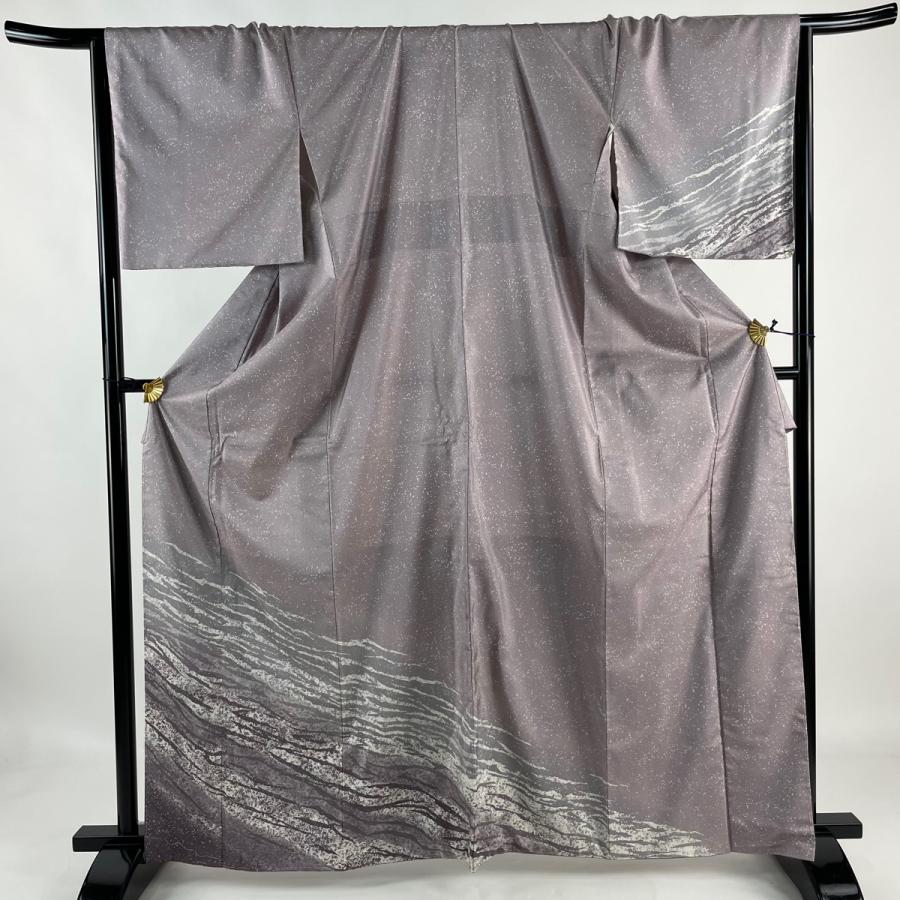 付下げ 身丈165cm 裄丈68.5cm L 袷 紬地 幾何学 ぼかし 灰紫 正絹 美品 名品 中古 : 1000075700644 : リユースセレクトショップバイセル Yahoo!店 ...