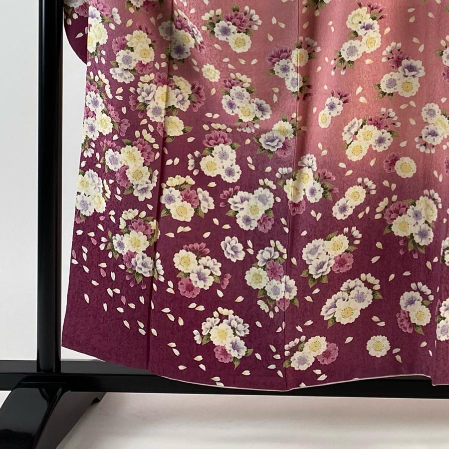 振袖 身丈157cm 裄丈65cm M 袷 桜 花びら 染め分け ピンク 正絹 美品 秀品 中古 : リユースセレクトショップバイセル Yahoo!店 - 通販 - Yahoo!ショッピング