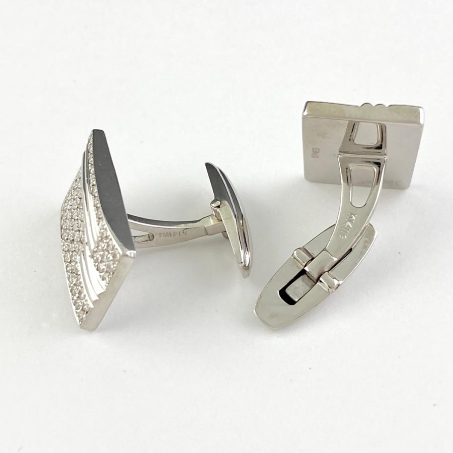 メレダイヤ デザインカフス WG ホワイトゴールド ダイヤモンド カフス K18 K14 メンズ 中古 ラッピング可 : リユースセレクトショップバイセル Yahoo!店 - 通販 ...