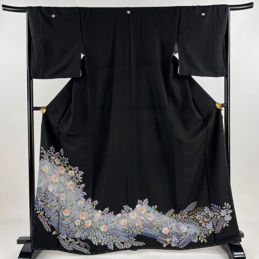 黒留袖 身丈167cm 裄丈65cm M 袷 辻が花柄 金彩 染め分け 黒 正絹 美品 秀品 中古 : 1000078837378 : リユースセレクトショップバイセル Yahoo!店 ...