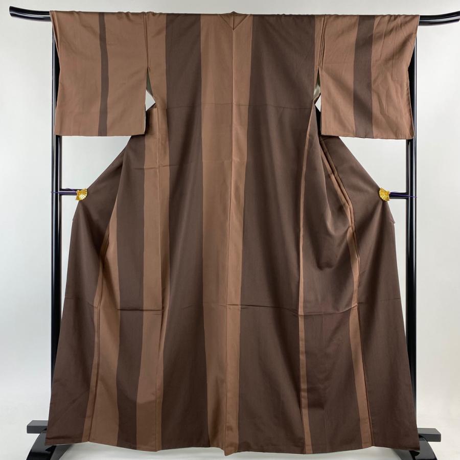 紬 身丈164.5cm 裄丈67.5cm L 袷 縦縞 茶色 正絹 秀品 中古 : 1000079590159 : リユースセレクトショップバイセル Yahoo!店 - 通販 - Yahoo ...