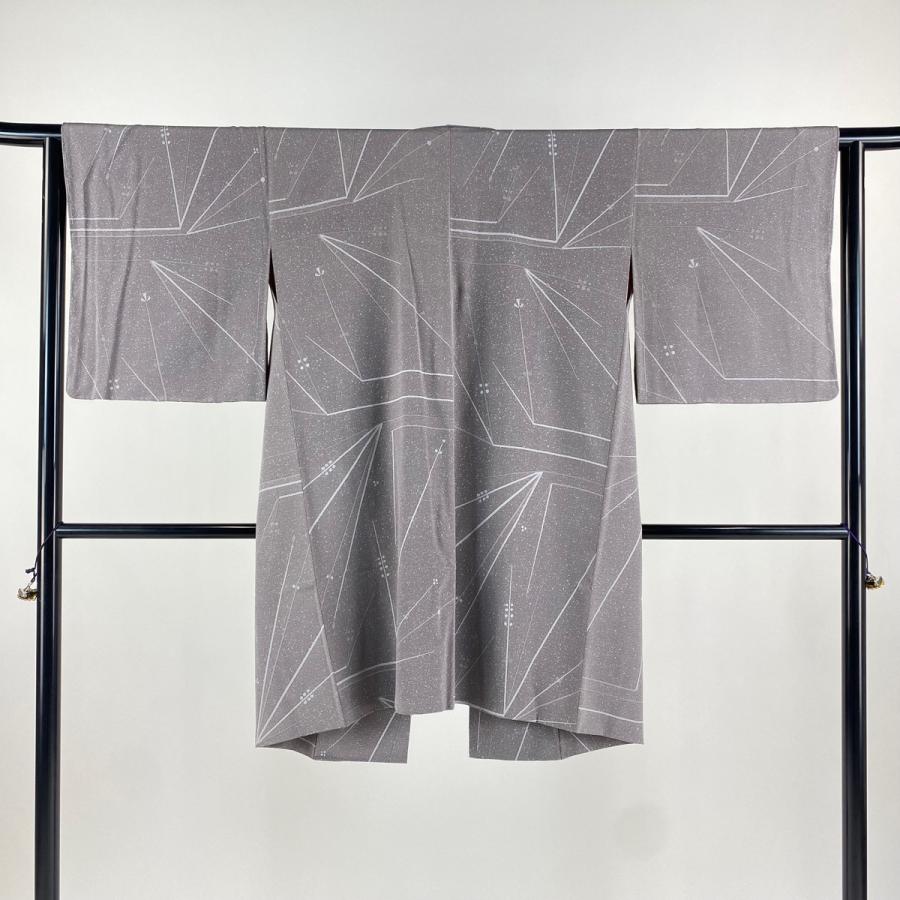 道中着 身丈96cm 裄丈63.5cm S 和装コート 幾何学 灰紫 正絹 名品 中古 在庫一掃 : リユースセレクトショップバイセル Yahoo!店 - 通販 - Yahoo!ショッピング