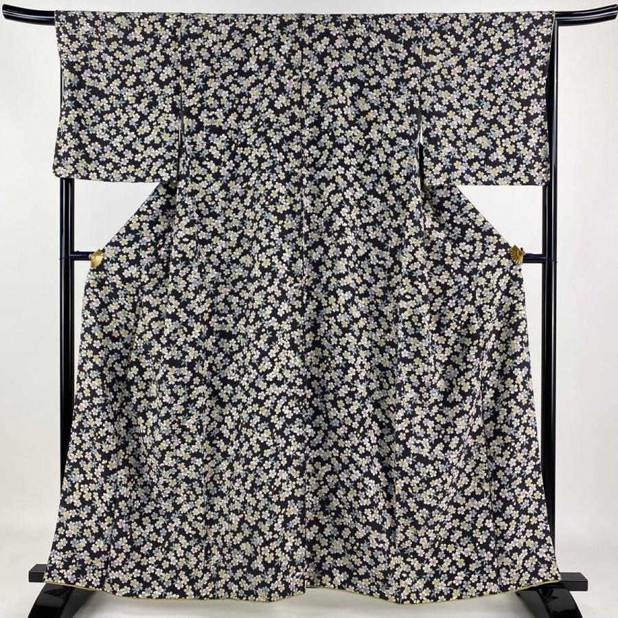 小紋 身丈159.5cm 裄丈68cm L 袷 桜 灰紫 正絹 美品 秀品 中古 : リユースセレクトショップバイセル Yahoo!店 - 通販 - Yahoo!ショッピング