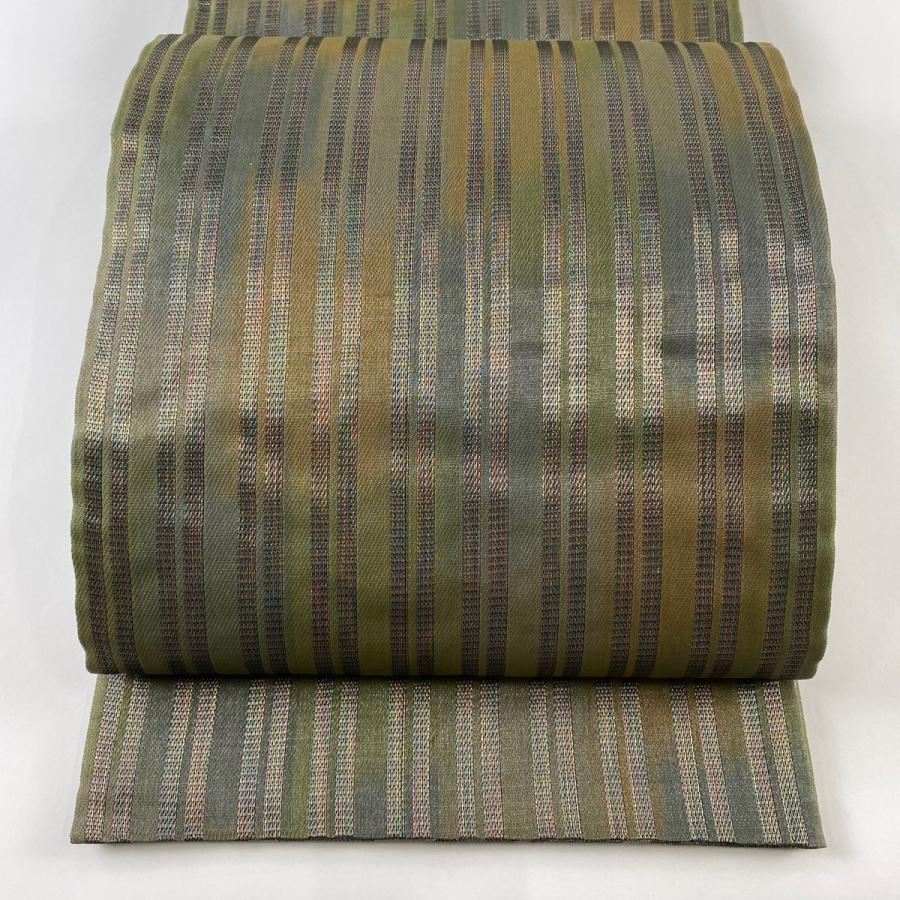 袋帯 美品 名品 紗麗都 両面双図 リバーシブル 手先ニ通り 縞 袋帯 美品 名品 紗麗都 両面双図 リバーシブル 手先ニ通り 縞